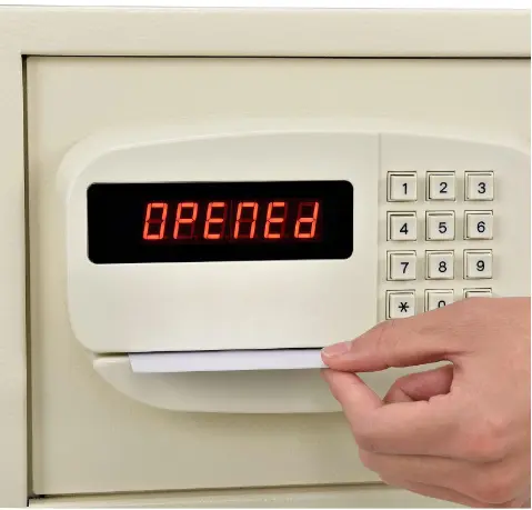 Card Swipe Hotel Safes For Guest Room and Personal Use With Card Slot H20RF
